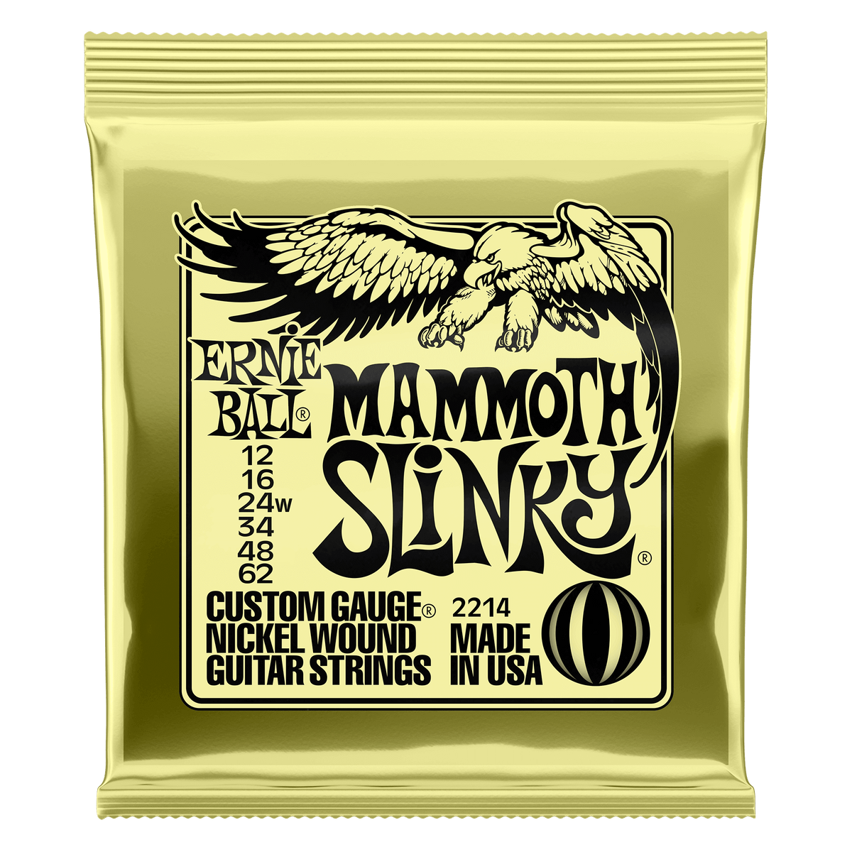Ernie Ball Nickel Wound Mammoth Slinky 12-62 Electric Strings – Oxbow ...